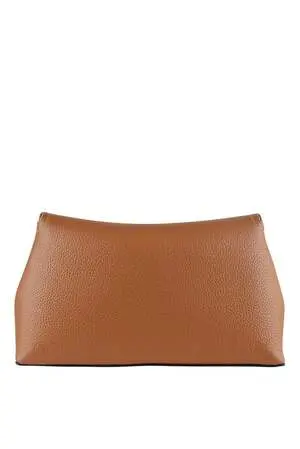 TOTEME T-lock Clutch In Grained Leather