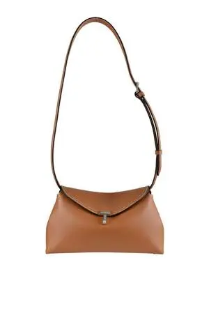 TOTEME T-lock Clutch In Grained Leather
