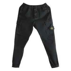 Stone Island Straight-leg Cargo Trousers - Black