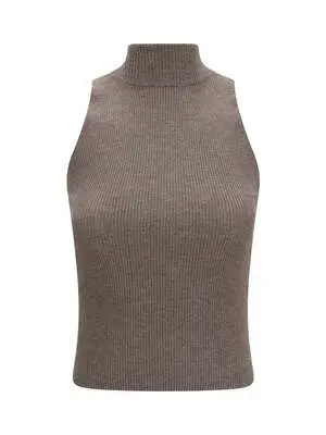 Brunello Cucinelli High-neck Vest With Luminous Details
