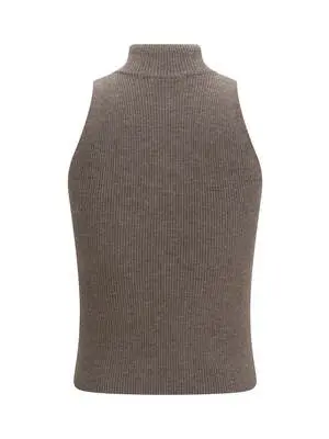 Brunello Cucinelli High-neck Vest With Luminous Details