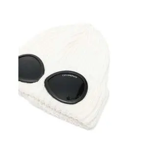 C.P. COMPANY Ribbed Knit Beanie With Goggle Detail