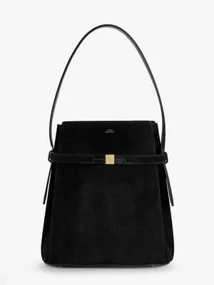 TOTEME Belted Suede Bucket Bag