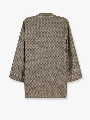 Gucci Silk Shirt With Gg Print