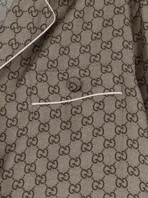 Gucci Silk Shirt With Gg Print