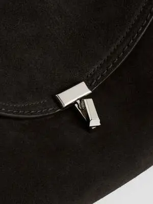 TOTEME T-lock Suede Handbag