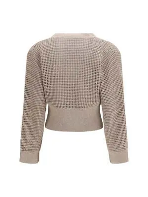 Brunello Cucinelli Sequined Mesh Cardigan