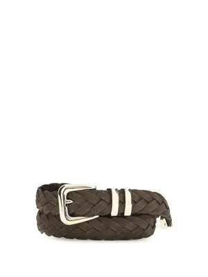 Brunello Cucinelli Woven Leather Belt - Brown