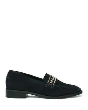 Cinq À Sept Gretta Suede Mixed Hardware Loafers