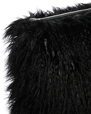 L'Agence Adelina Faux Fur Clutch - Black