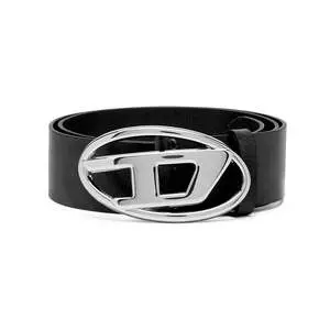 DIESEL® Leather Logo-buckle Belt - Black