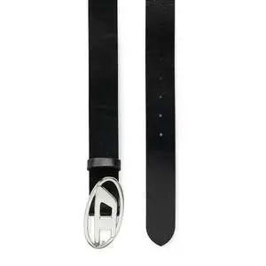DIESEL® Leather Logo-buckle Belt