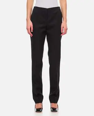 Attico Wool Gabardine Straight Pants - Multicolor