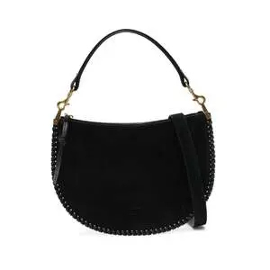 Isabel Marant Étoile Calf Suede Shoulder Bag - Black