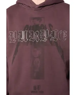 PURPLE BRAND Tactical Layer Logo Graphic Cotton Hoodie