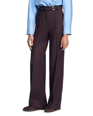 Sandro Adam Tailored Belted Pants