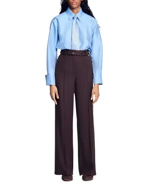 Sandro Adam Tailored Belted Pants