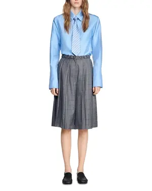 Sandro Nathan Wool Embellished Shorts