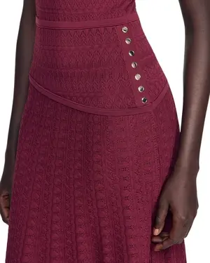 Sandro Samantha Pointelle Knit Maxi Dress