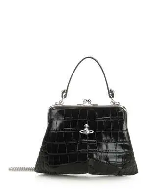 VIVIENNE WESTWOOD Crocodile-print Leather Granny Frame Purse