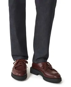 LANVIN Soft Leather Derby Shoes - Brown