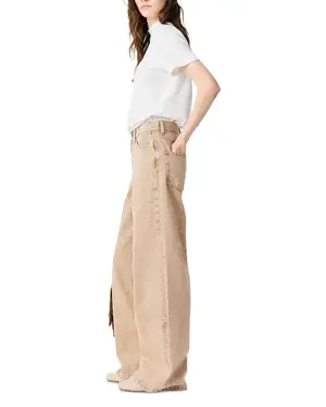 Maje Ticloud Cotton High Neck Tee