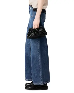 Maje Prairo High Rise Wide Leg Jeans