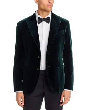Etro Regular Fit Velvet Peak Lapel Jacket