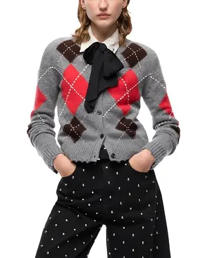Pinko Cardiff Wool Argyle Cardigan
