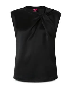 Pinko Smart Satin Asymmetric Blouse - Black