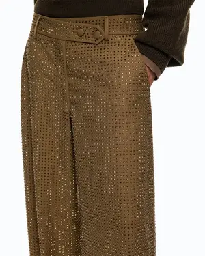 Pinko Solopaca Embellished Wide Leg Trousers