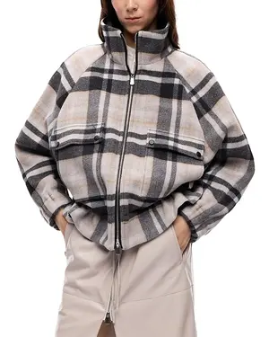 Pinko Borragine Wool Blend Double Cloth Blouson Jacket