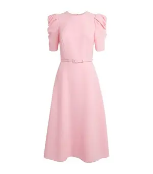 Carolina Herrera Crepe Midi Dress - Pink