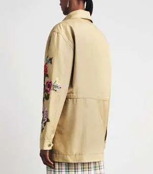 Carolina Herrera Embroidered Trench Coat