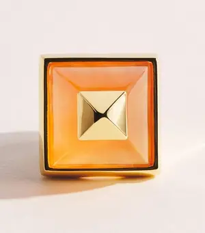 Eddie Borgo Plated Sugarloaf Pyramid Ring - Gold