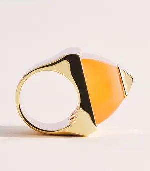 Eddie Borgo Plated Sugarloaf Pyramid Ring