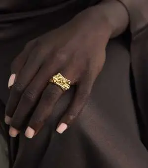 Eddie Borgo Plated Bambù Signet Ring