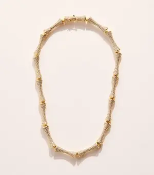 Eddie Borgo Plated Pavé Bambù Necklace