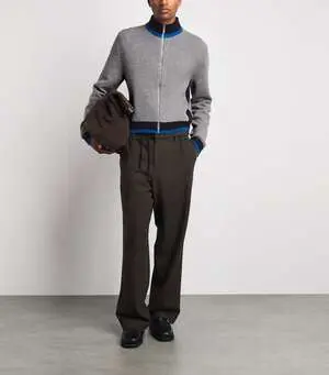 SYSTEM Wool-cotton Zip-up Cardigan