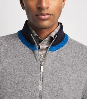 SYSTEM Wool-cotton Zip-up Cardigan