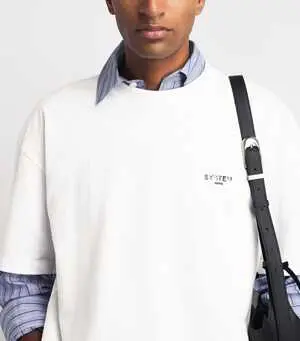SYSTEM Cotton Logo T-shirt