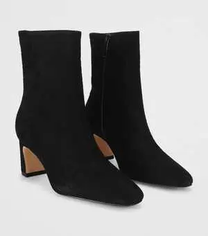 Kurt Geiger Suede Croc Print Billy Ankle Boots