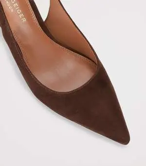 Kurt Geiger Suede Stepney Slingback Pumps