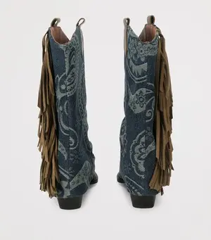 Kurt Geiger Gaiter Fringe Cowboy Boots