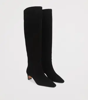 Kurt Geiger Suede Ascot Knee-high Boots