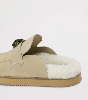 Kurt Geiger Suede Eagle Clog Mules