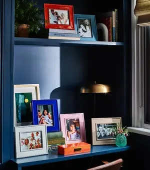 ADDISON ROSS LONDON Lacquer Bobbin Picture Frame - Blue