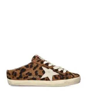 GOLDEN GOOSE Leopard-print Super-star Sabot Sneakers
