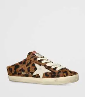 GOLDEN GOOSE Leopard-print Super-star Sabot Sneakers