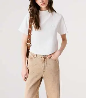 Maje Funnel-neck Zipped T-shirt
